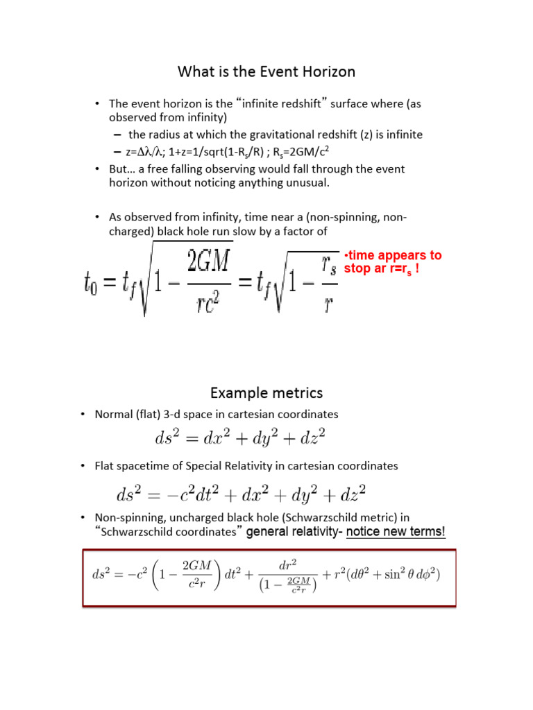 Understanding Black Hole Event Horizons | PDF | Black Hole | Event Horizon