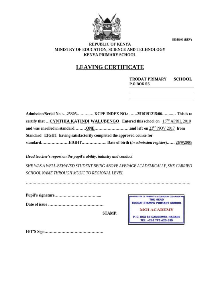 Primary Leaving Certificate | PDF