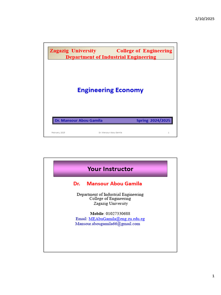 Engineering Economy - Lecture 1 - Chapter 1 | PDF | Interest | Interest ...