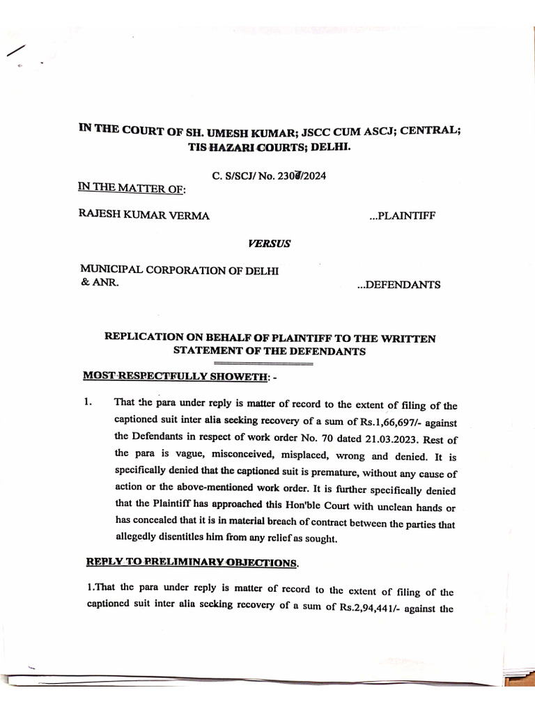 Reply and Affidavit of AD | PDF