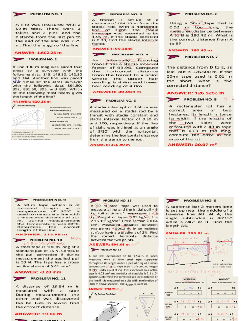 surveying problems | PDF