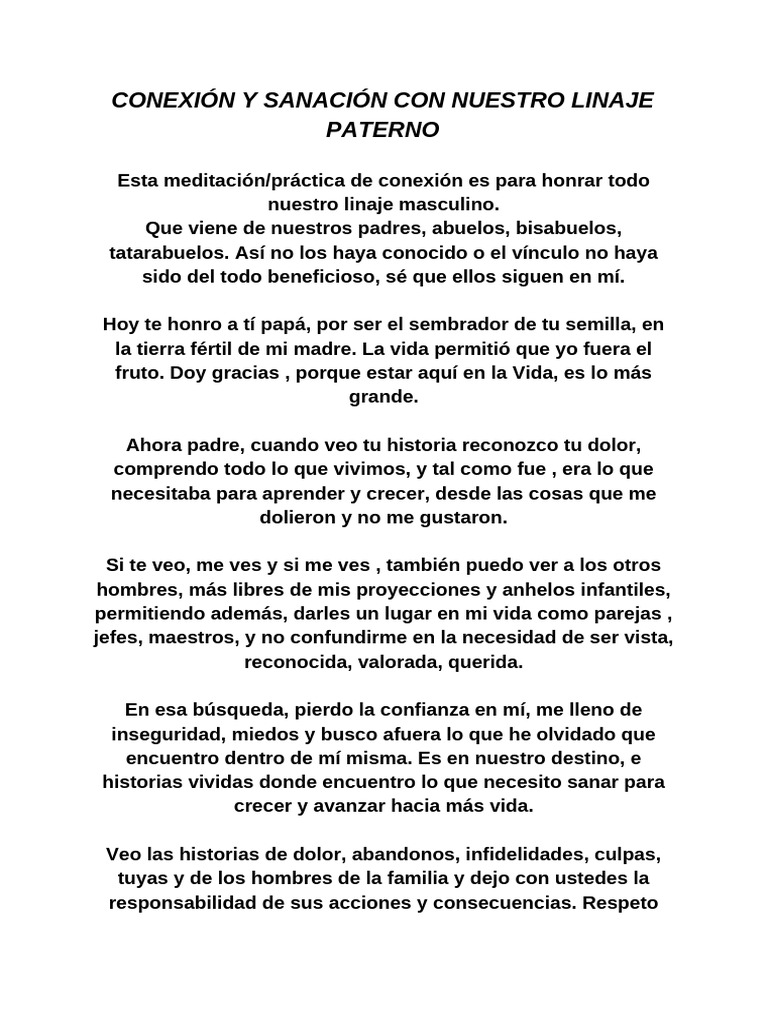 Sanación del Linaje Paterno | PDF
