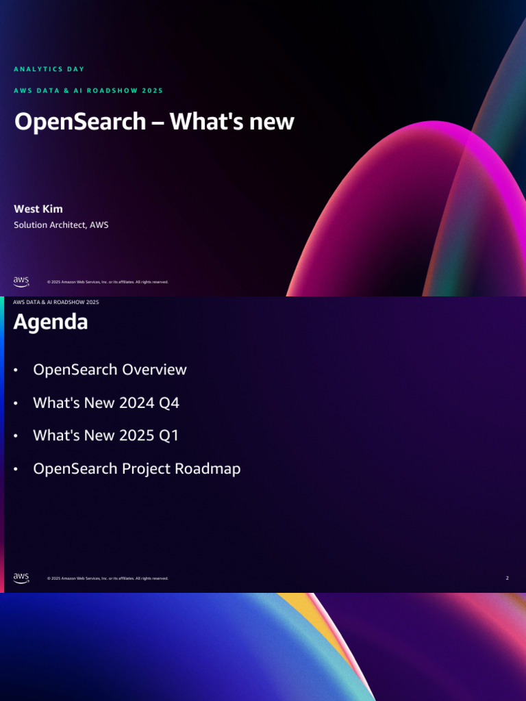 (25D3T1S03) - OpenSearch What's New | PDF