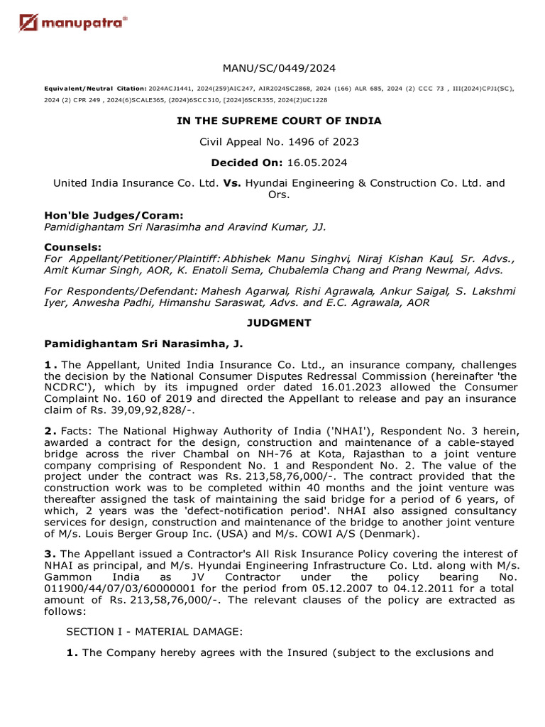Supreme Court Ruling on Insurance Claim | PDF | Insurance | Judgment (Law)