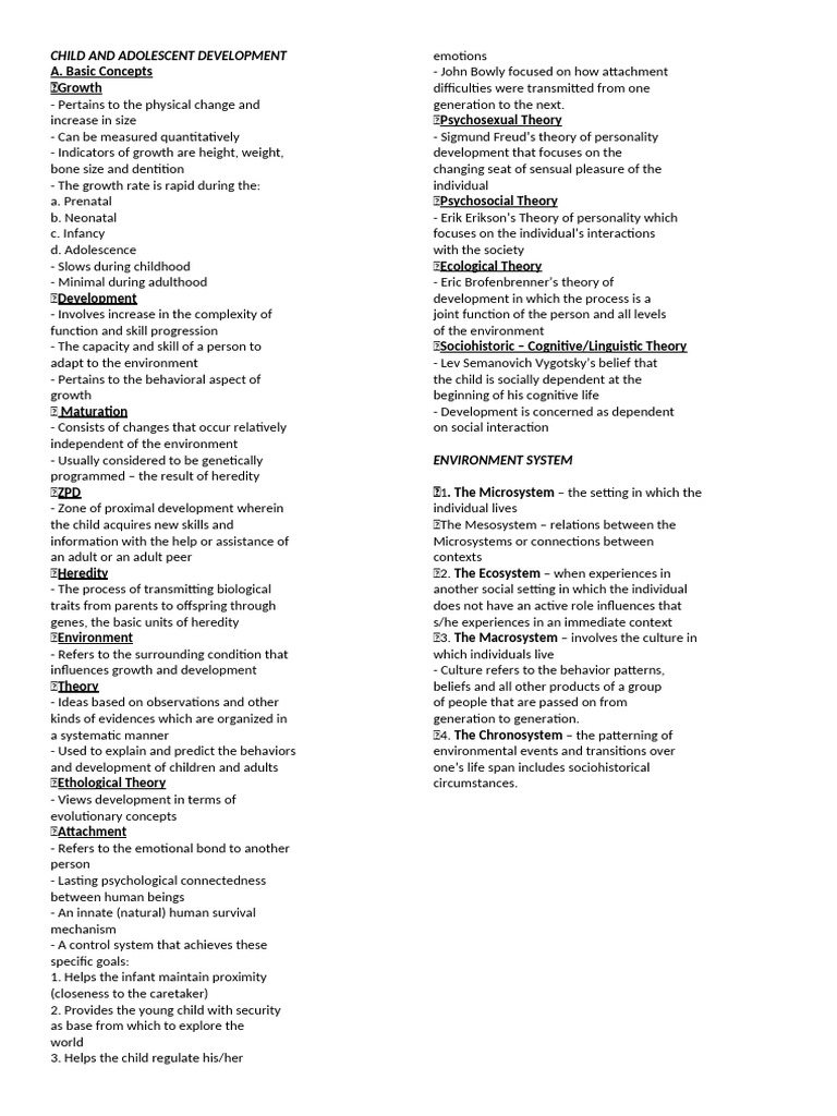 CHILD AND ADOLESCENT DEVELOPMENT | PDF | Adolescence | Child Development
