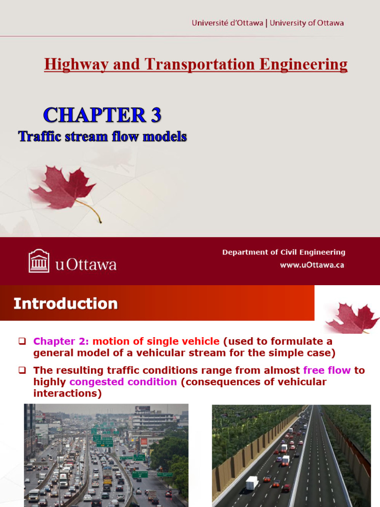 Chapter 3 Traffic Stream Flow Models - CVG 4150 | PDF | Traffic | Transport
