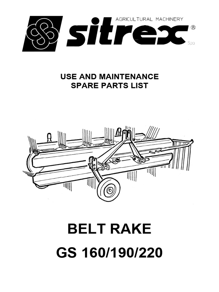 GS belt rake rendsodró komplett | PDF | Tractor | Mechanical Engineering