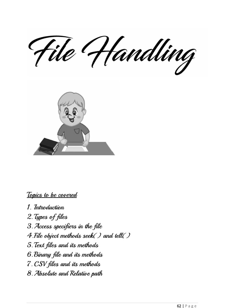 File Handling Notes and Exercise | PDF