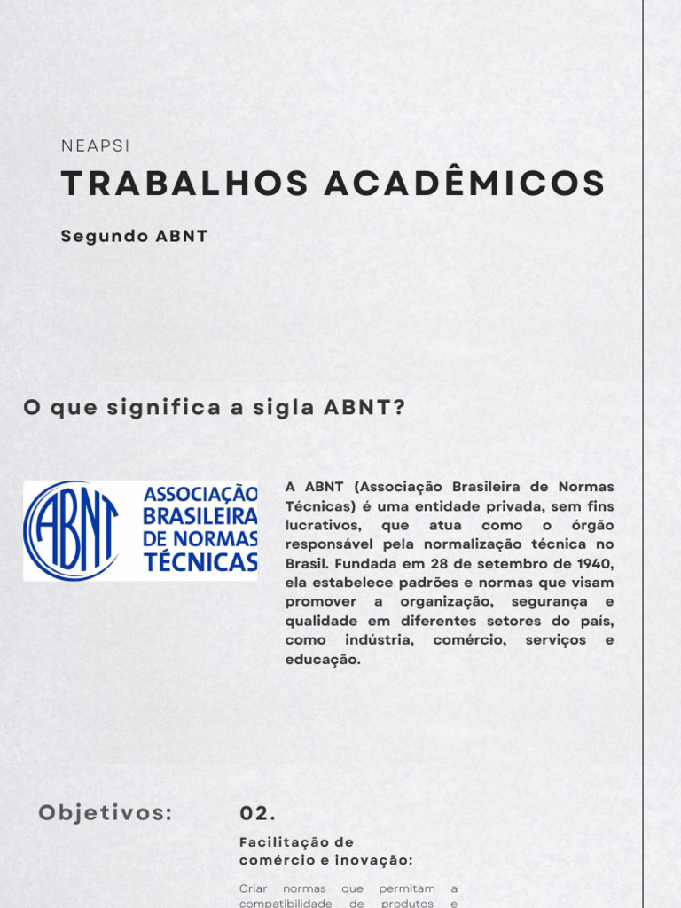 Slide Apresentação 02 | PDF | Citação