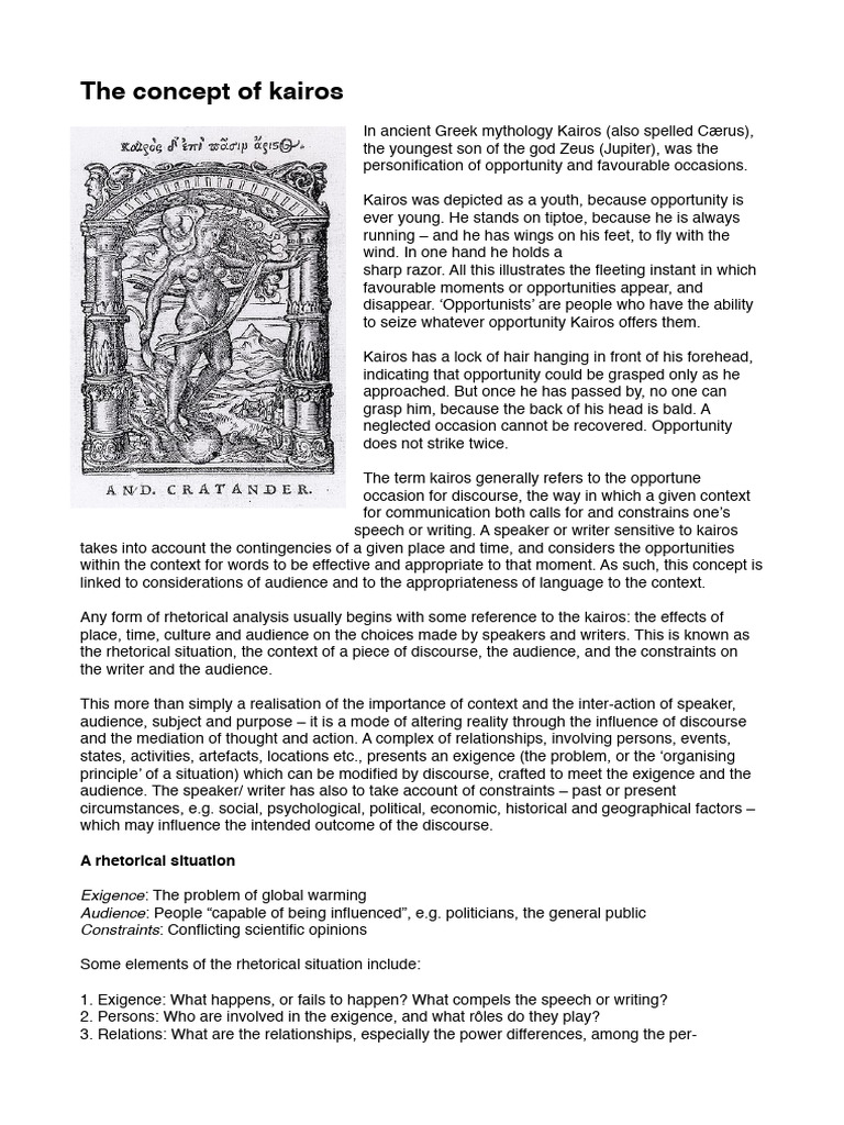 Concept of kairos | PDF | Liberal Arts Education | Human Communication