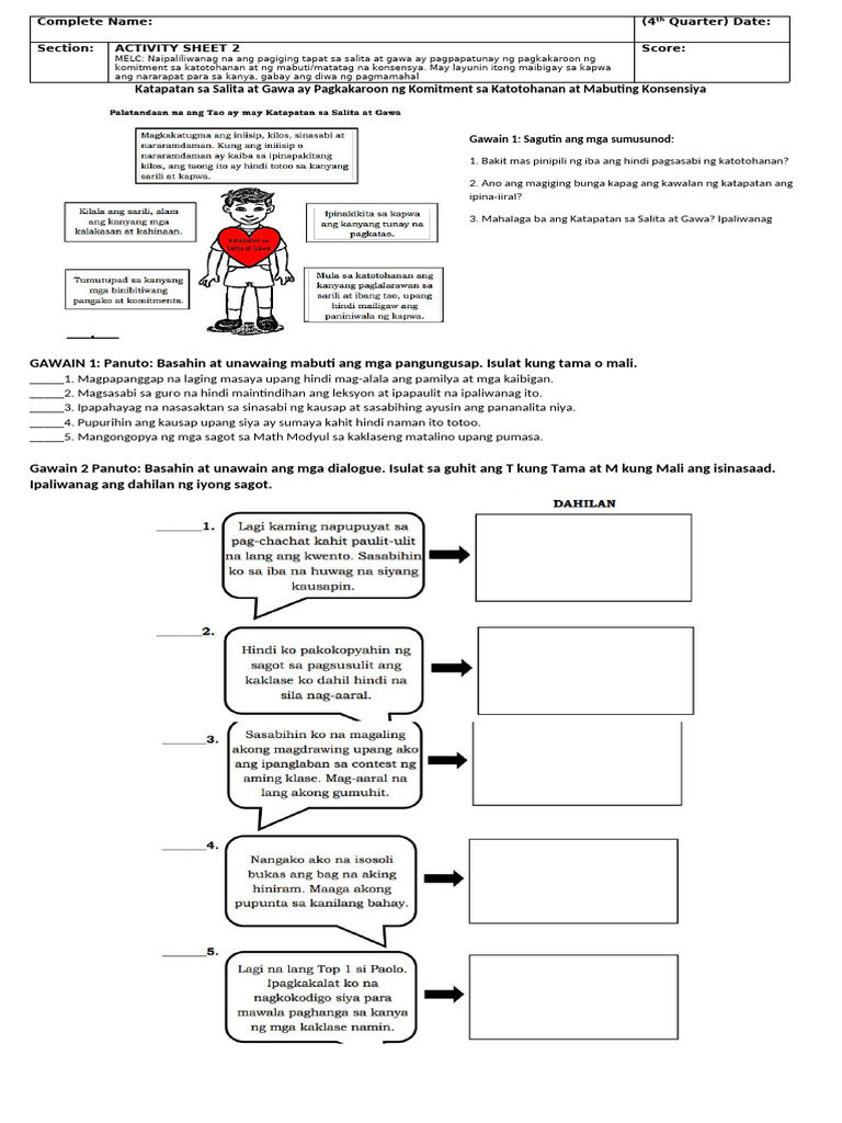 Q4 Melc2 Activity-Sheet-2 | PDF