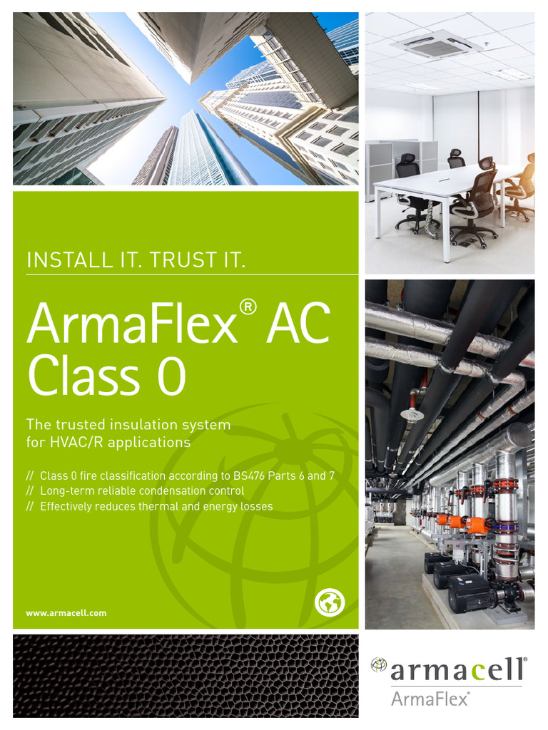 ArmaFlex AC Class 0 | PDF | Building Insulation | Duct (Flow)