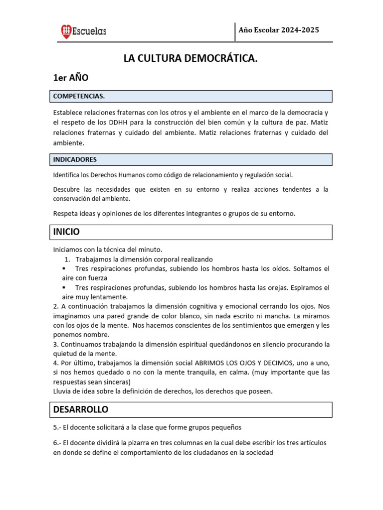 1 Cultura Democratica-1 | PDF | Derechos humanos | Democracia