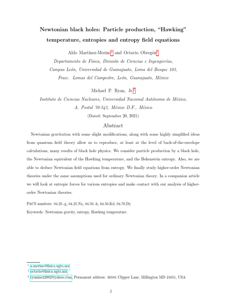 Temperature, Entropies and Entropy Field Equations | PDF | Black Hole ...