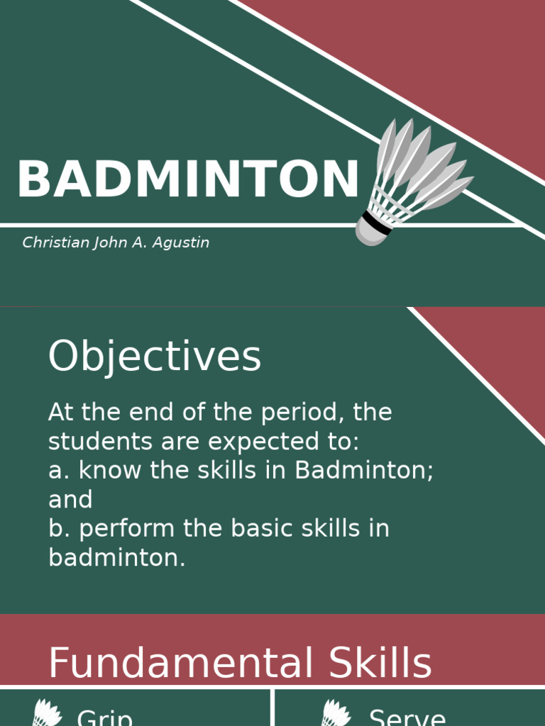 Basic Badminton Skills Overview | PDF | Sports | Games Of Physical Skill