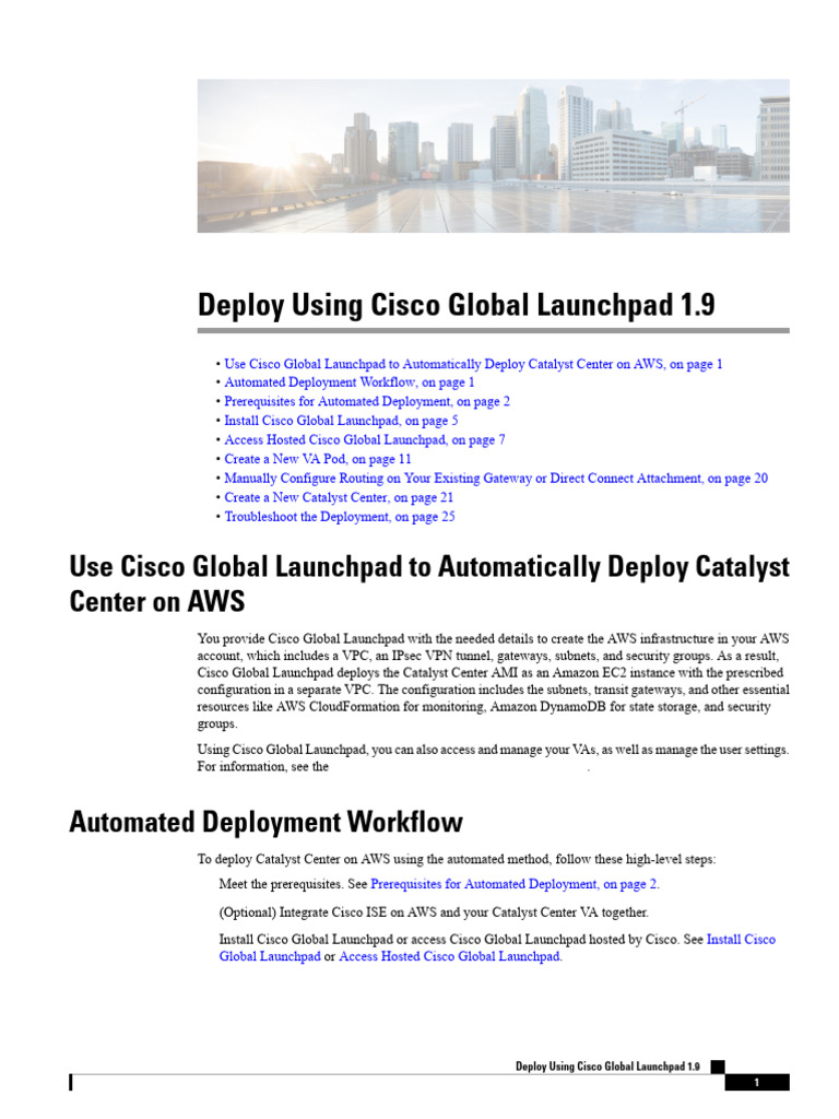 M Deploy Using Cisco Global Launchpad 1 9 | PDF | Router (Computing) | Domain Name System