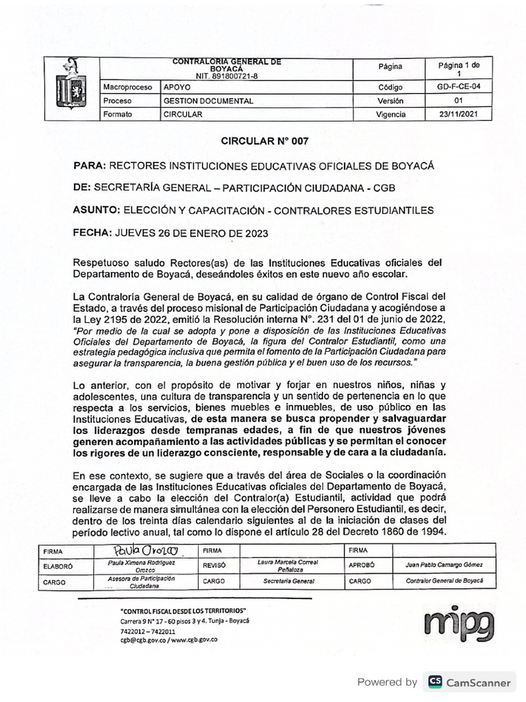 Circular 007 | PDF