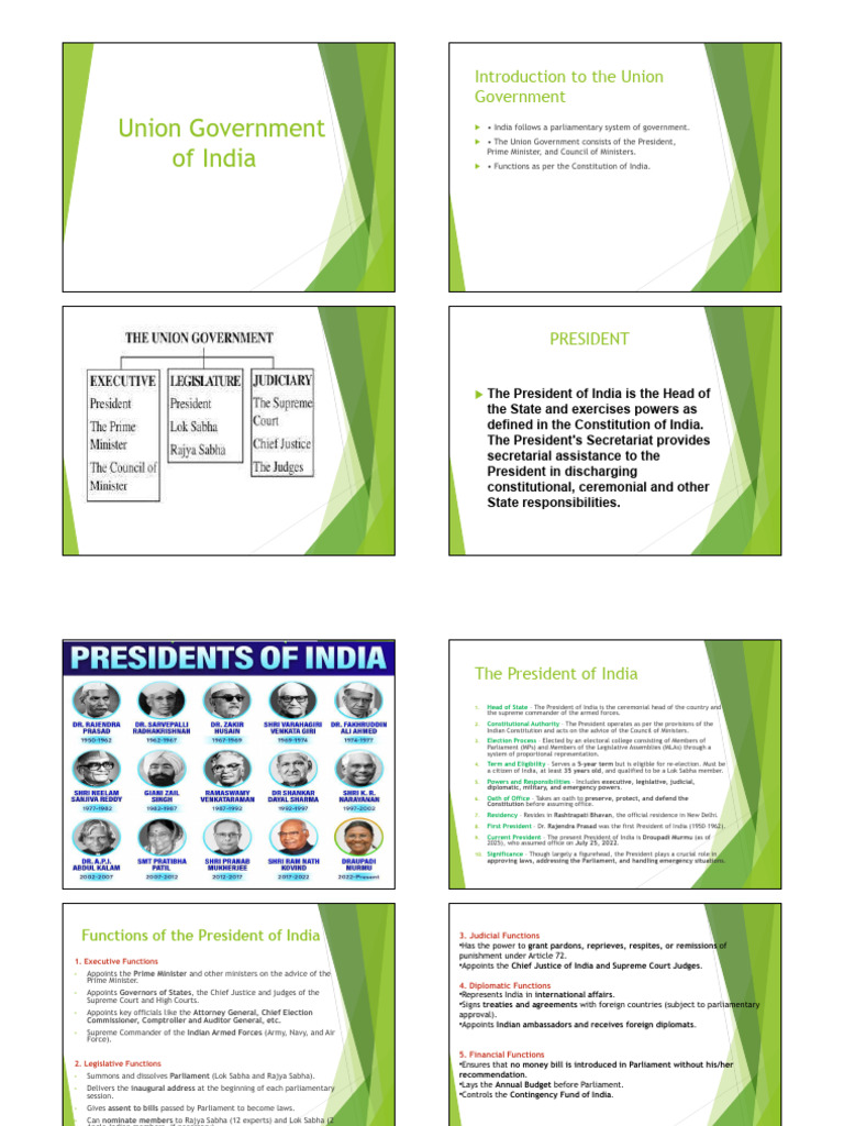 Union Government Presentation Compressed - Converted | PDF | Government ...