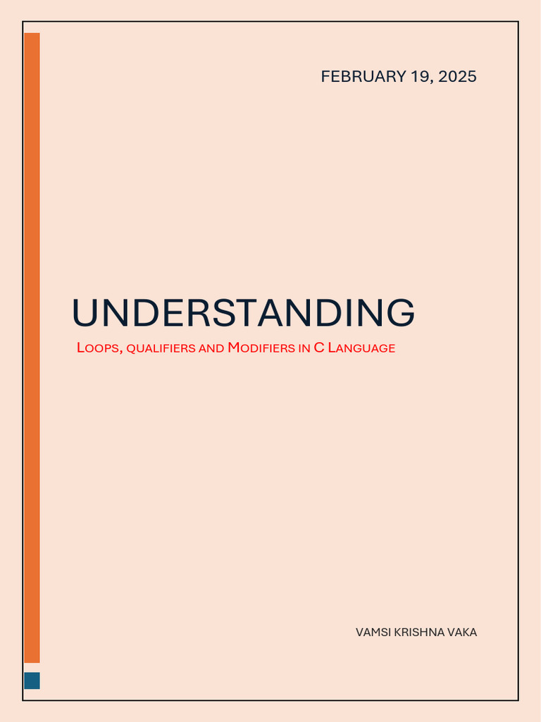 C Language Loops and Control Structures | PDF | Pointer (Computer ...
