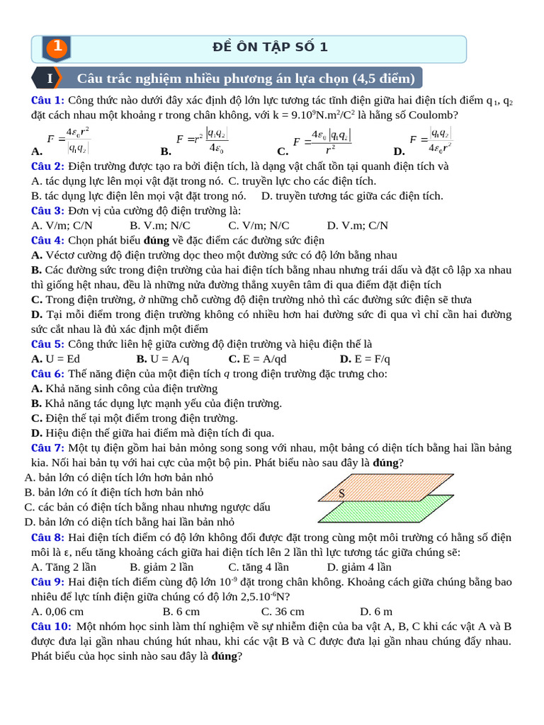 De Cuong On Tap Giua HK2 Vat Li 11 KNTT 24 25 | PDF