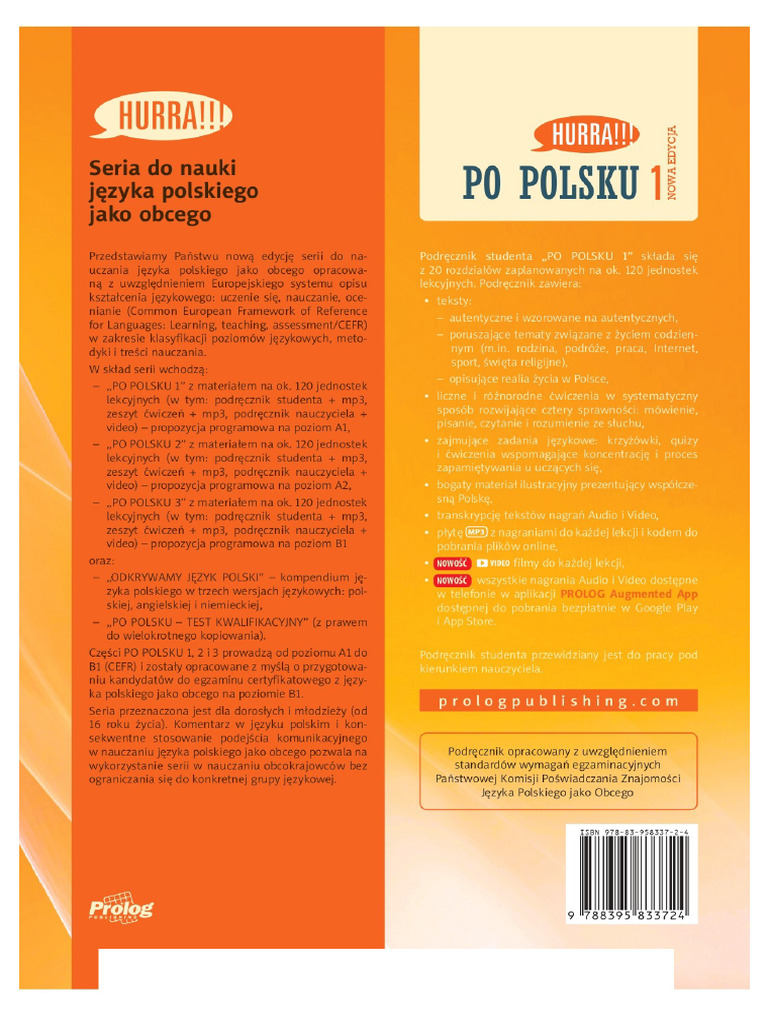 HURRA 1 Podręcznik Studenta. Nowa Edycja | PDF