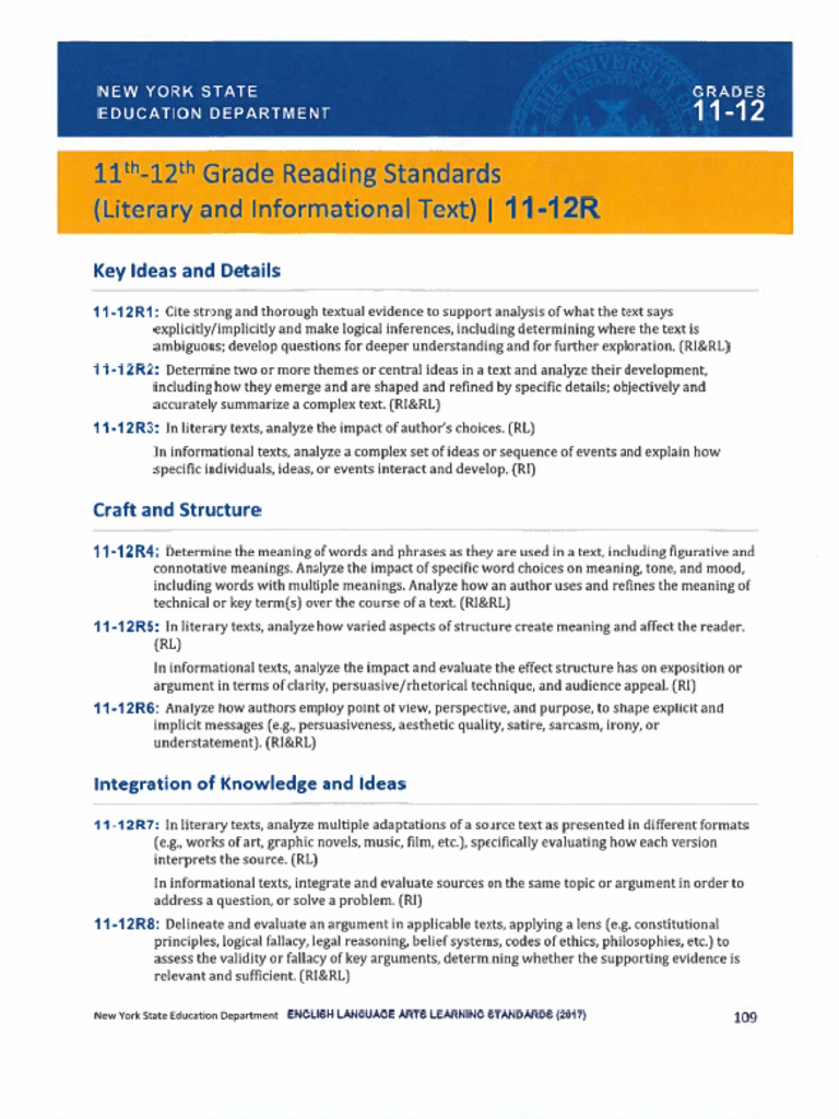 11-12 ELA Standards | PDF