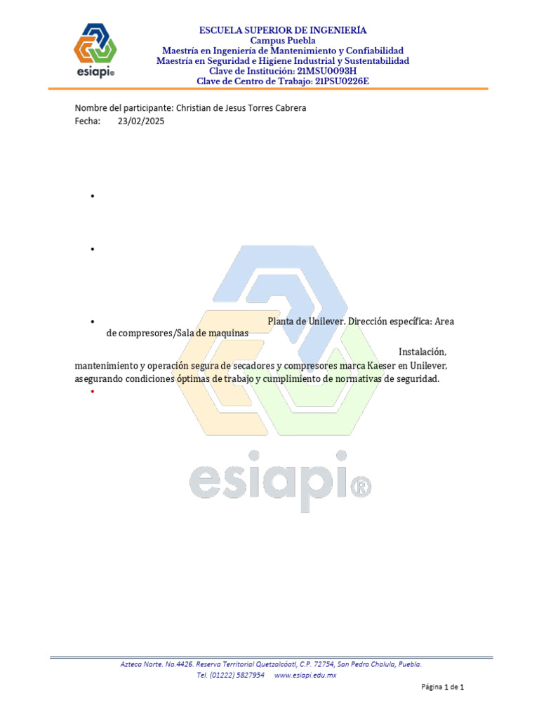 Gestión de Seguridad en Instalaciones Unilever | PDF | Calidad ...