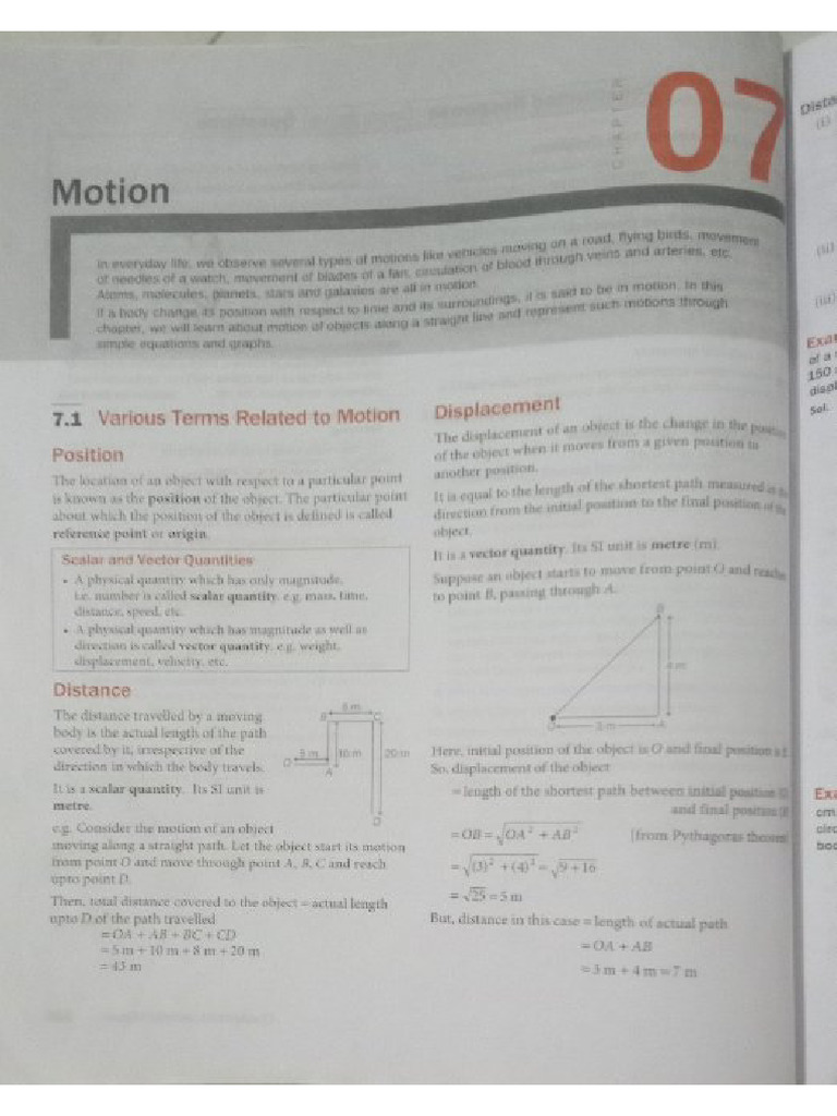 Class 9 Science Motion Notes PDF | PDF