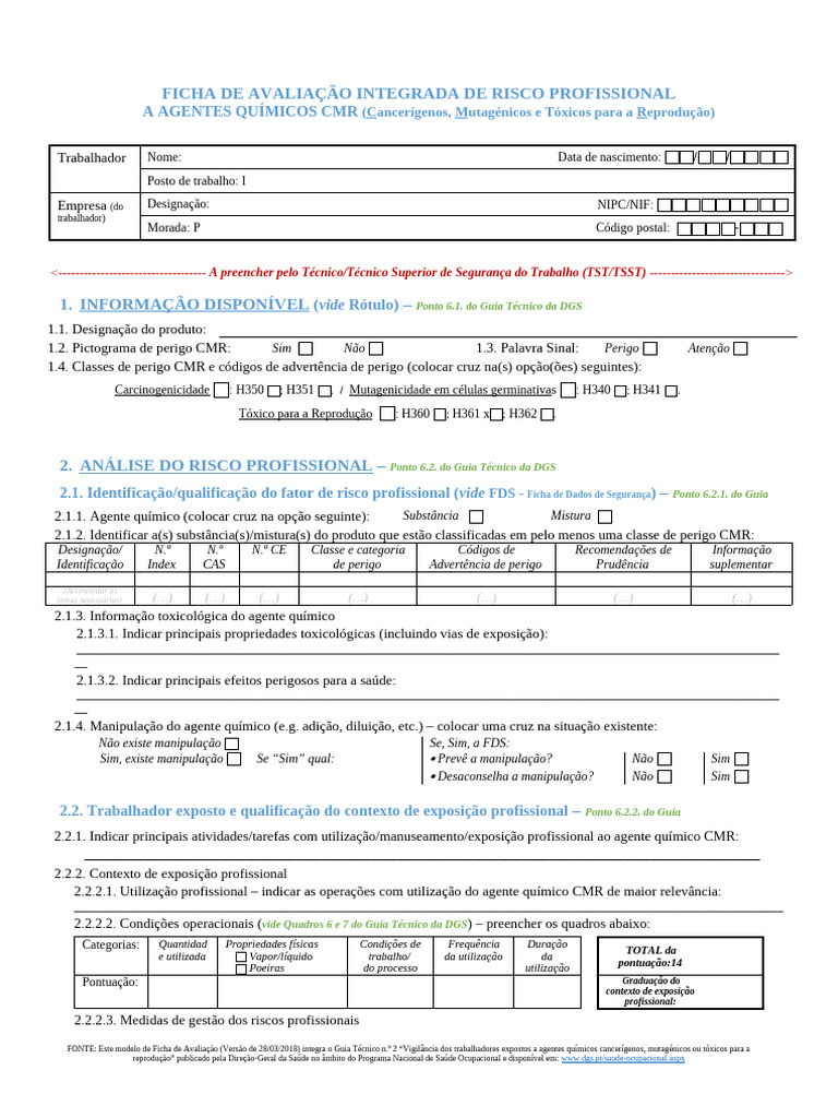7-Ficha Integrada CMR | PDF