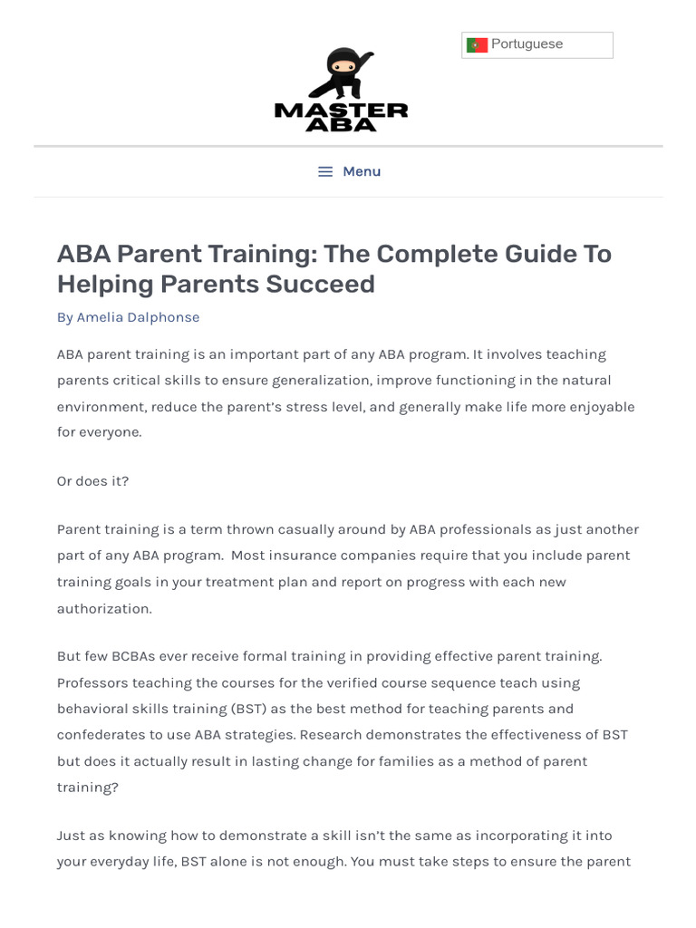 ABA Parent Training_ The Complete Guide To Helping Parents Succeed ...