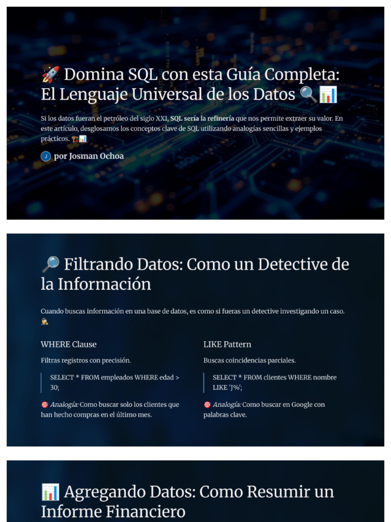 Domina SQL Con Esta Guia Completa El Lenguaje Universal de Los Datos | PDF