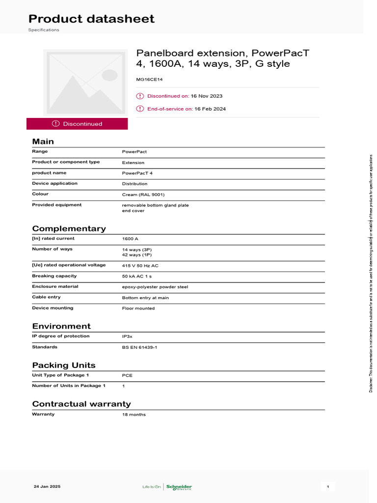 PowerPacT 4 Panelboard Extension Info | PDF | Manufactured Goods ...