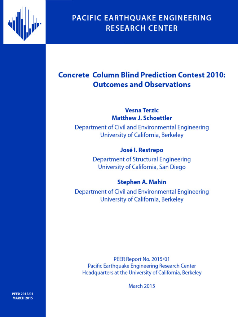 Concrete Column Blind Prediction - Berkeley | PDF | Strength Of ...
