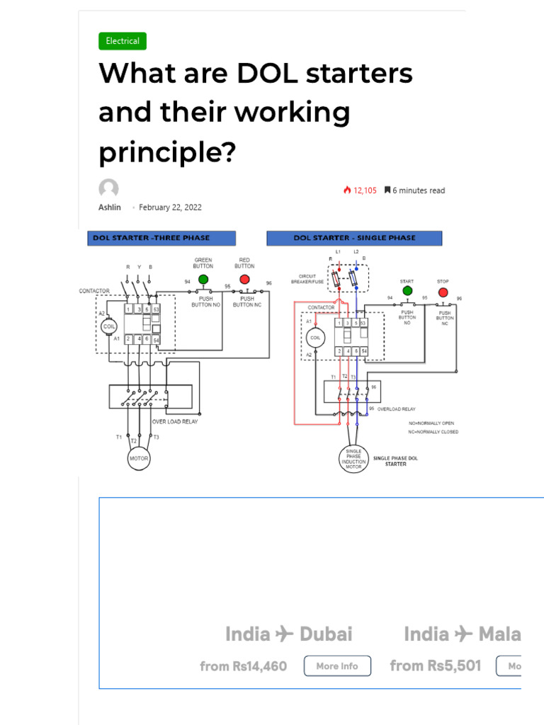 What is DOL Starter_ | PDF | Relay | Electrical Equipment