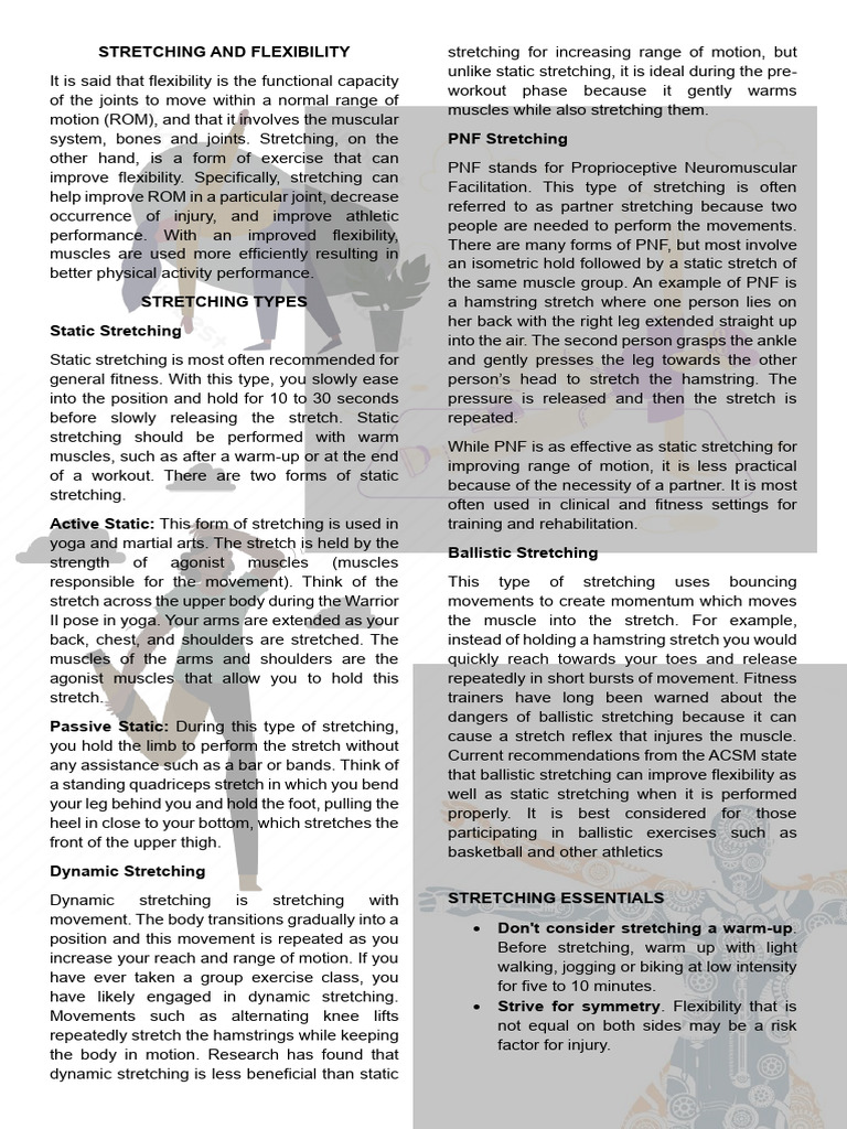Static Stretching for Flexibility | PDF | Flexibility (Anatomy ...