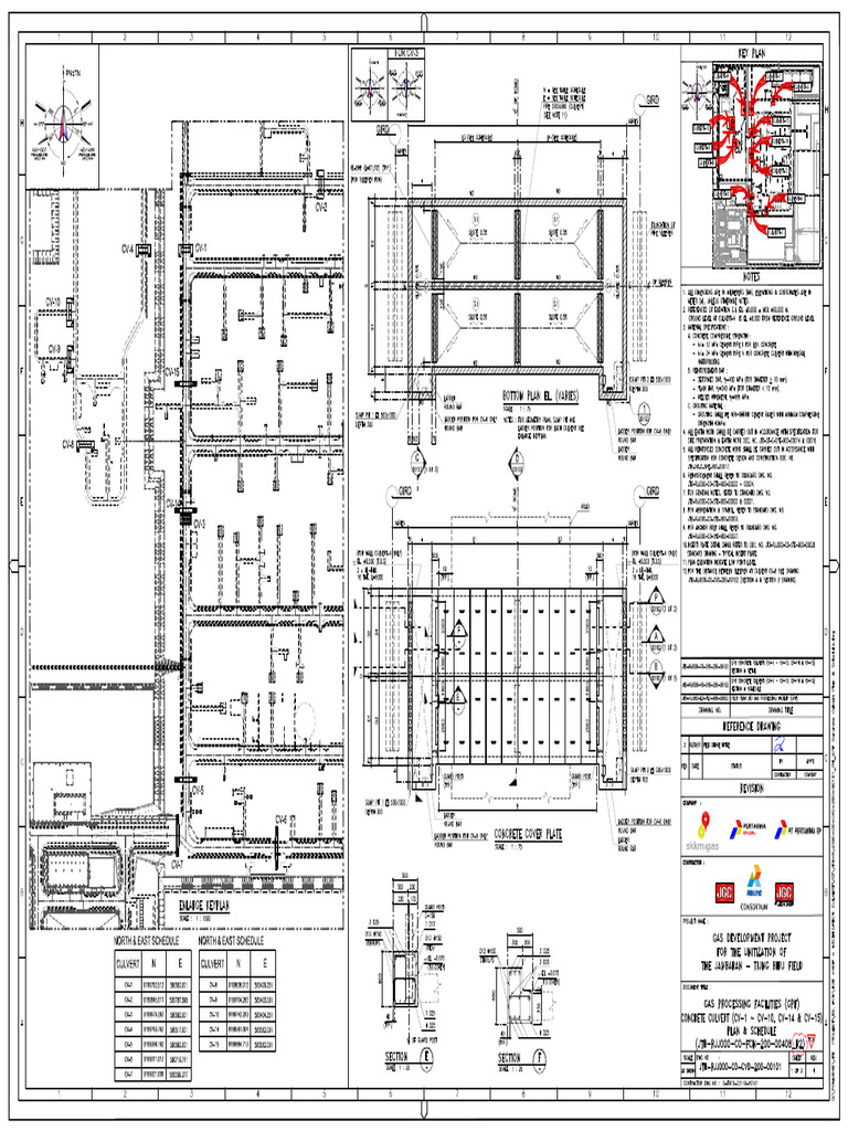 JTB RJJ000 C0 CVD 200 00101 R2 GPF Concrete Culvert Plan & Schedule | PDF