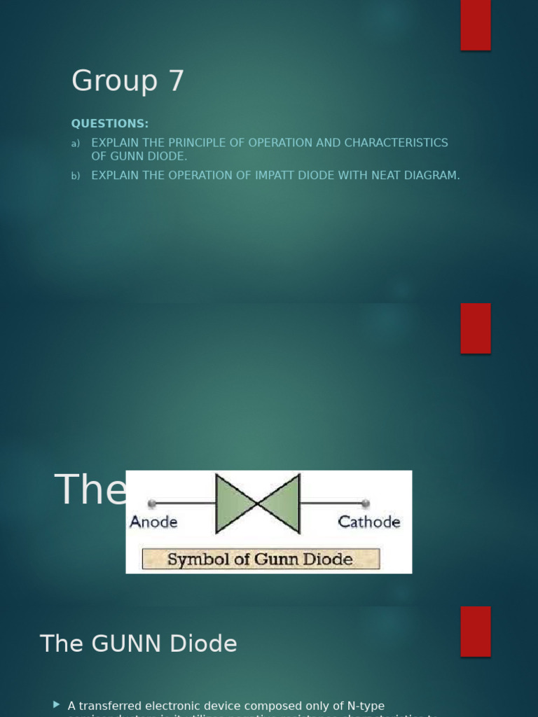 The GUNN and IMPATT Diode | PDF | Diode | Electrical Resistance And ...
