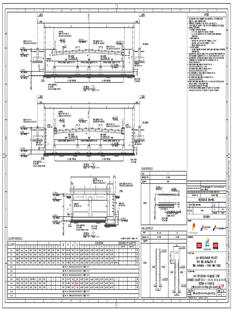 JTB RJJ000 C0 CVD 200 00102 R2 GPF Concrete Culvert Section & Schedule ...