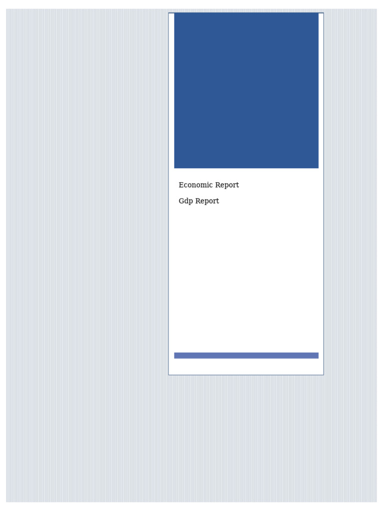 Economic Report GDP Report: Dr. Parth Vasita | PDF