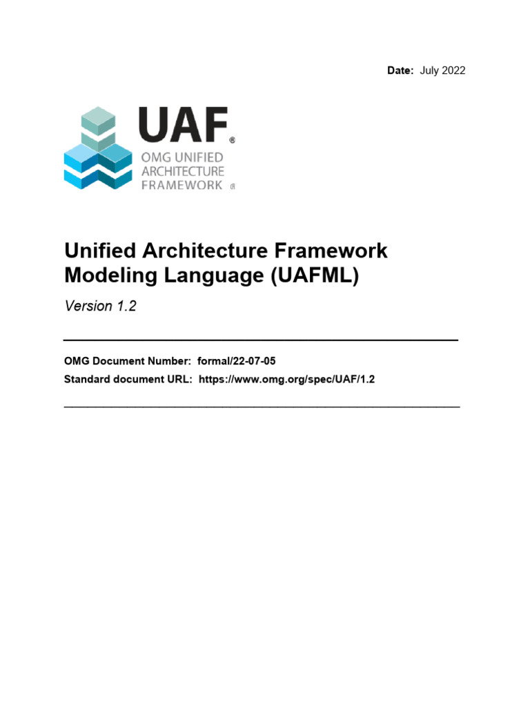 UAF Domain Metamodel Version 1.2 Specification - UAFML | PDF ...