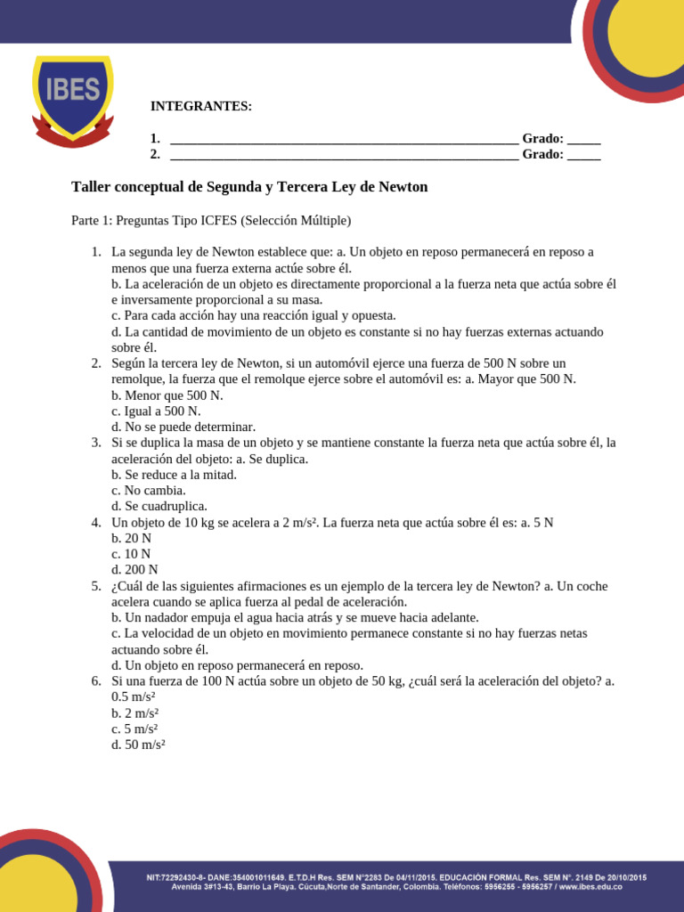 Fisica 10 | PDF | Fuerza | Las leyes del movimiento de Newton