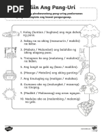 Pandiwa Worksheet | PDF