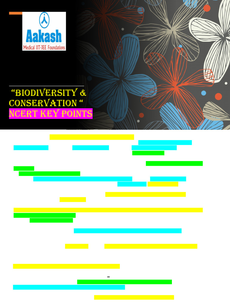 Biodiversity Ncert Key Points | PDF | Biodiversity | Conservation Biology