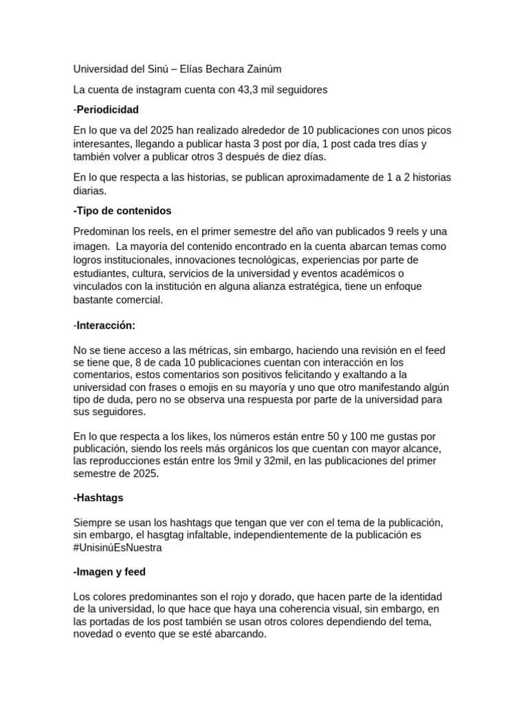 Universidad Del Sinú | PDF