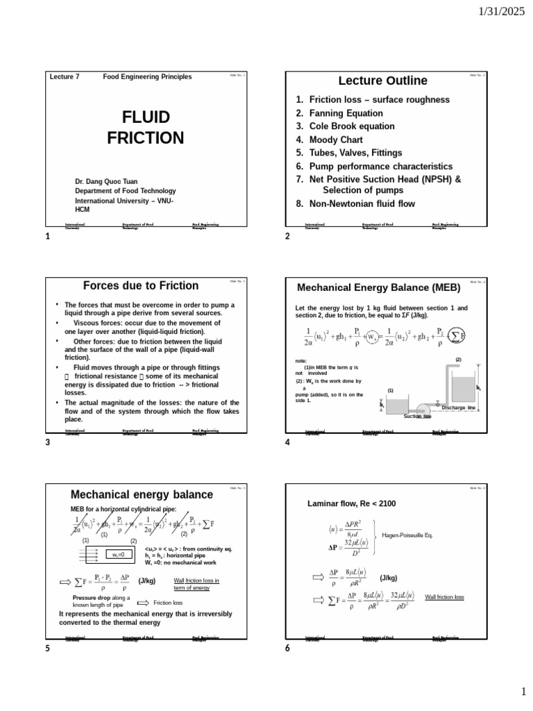 Pipe Diameter Calculation for Water Flow | PDF | Pump | Friction