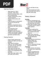 Bar Check List | PDF