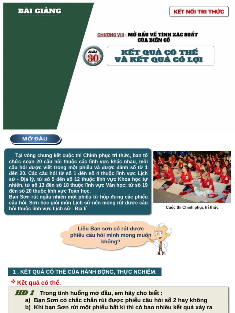Tap 2 Chuong 8 Lam Quen Voi Bien Co Va Xac Suat Cua Bien Co Bai 30 Lam ...