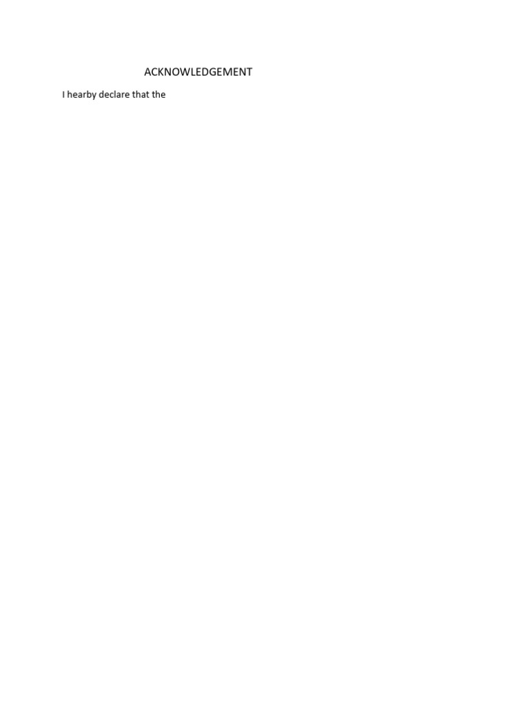 Acknowledgment Declaration Document | PDF