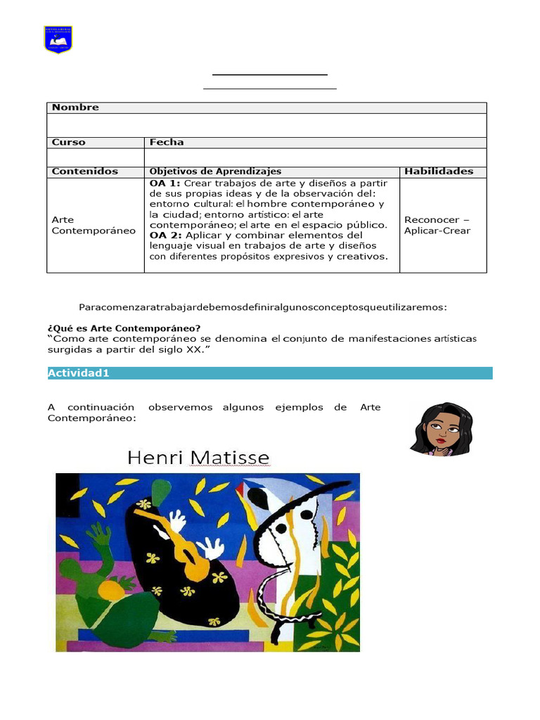Guía de Arte Contemporáneo para Estudiantes | PDF | Pinturas | Las artes