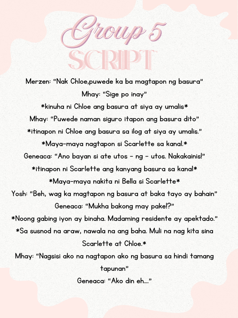 FULL SCRIPT ESP Q3 ROLEPLAY | PDF